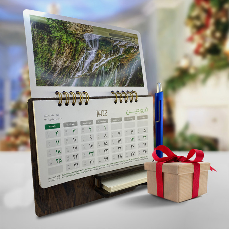 قیمت و خرید تقویم رومیزی سال 1402 مدل T108 به همراه کاغذ یادداشت