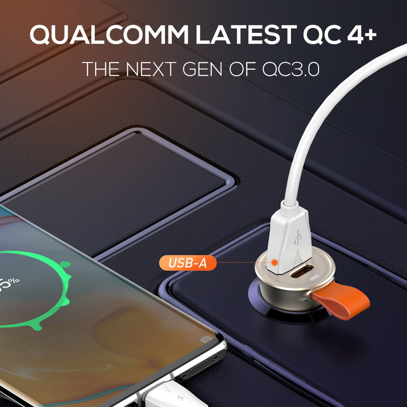 قیمت و خرید شارژر فندکی الدینیو مدل C509Q به همراه کابل لایتنینگ