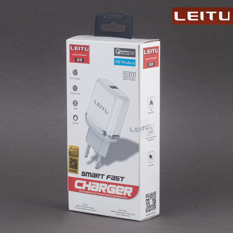 قیمت و خرید شارژر دیواری لیتو مدل LH-26 18W به همراه کابل تبدیل USB-C