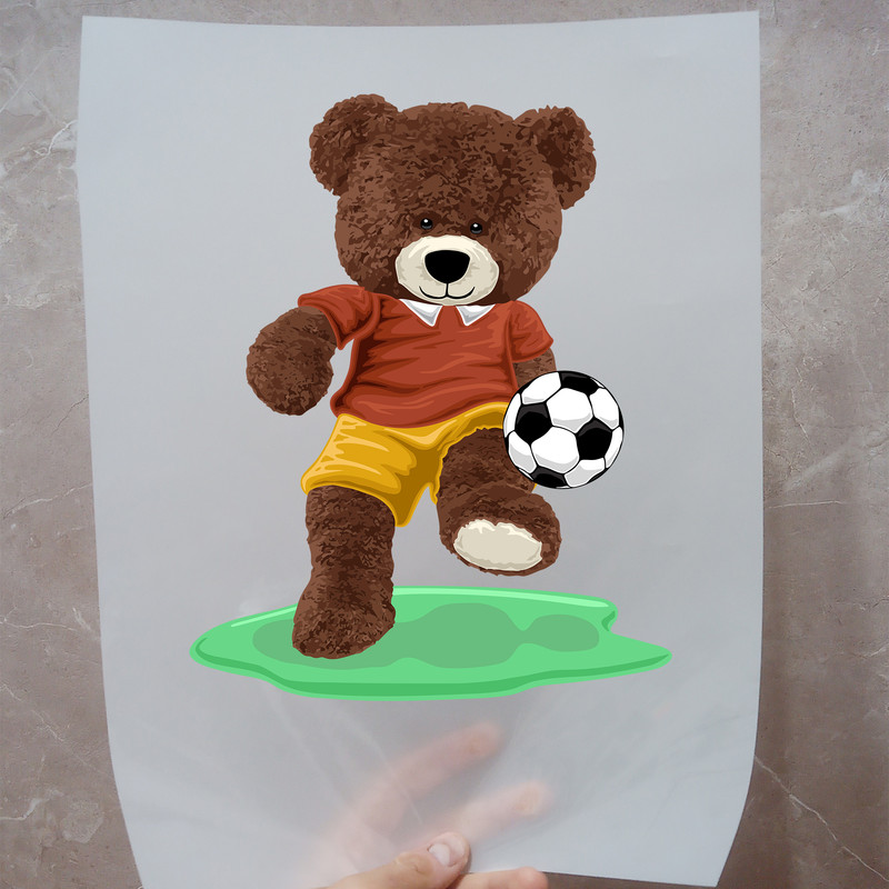 قیمت و خرید استیکر پارچه و لباس مدل dtf طرح تدی کد H15.5 مجموعه 12 عددی