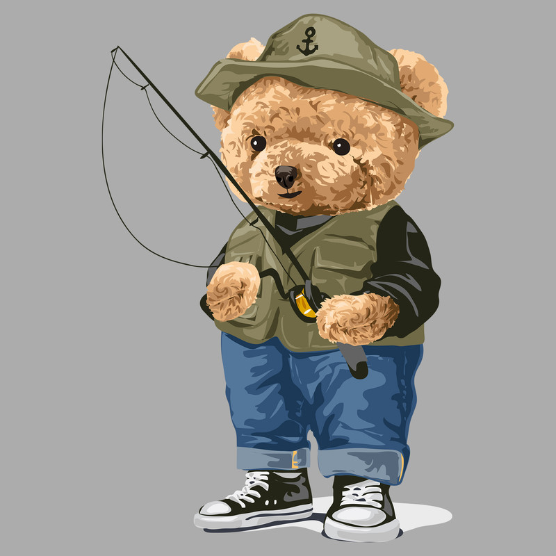 قیمت و خرید استیکر پارچه و لباس مدل dtf طرح تدی کد H15.181 مجموعه 4 عددی