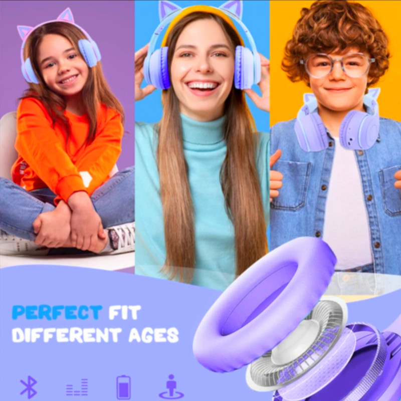 قیمت و خرید هدفون بلوتوثی مدل STN-07 طرح Cat