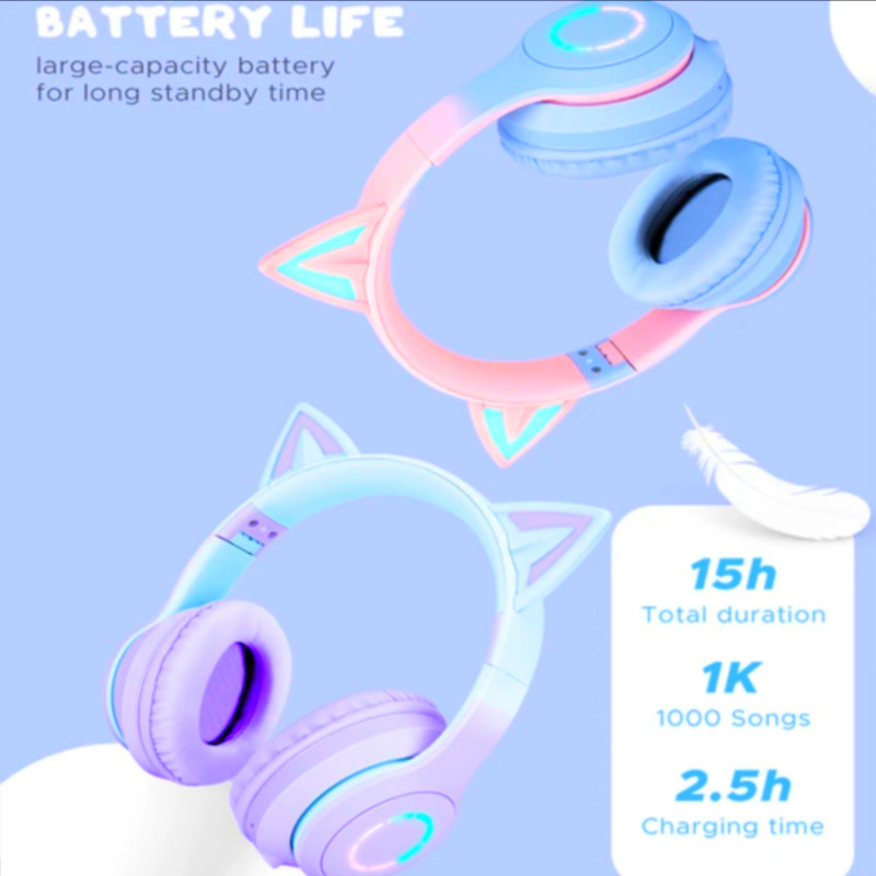 قیمت و خرید هدفون بلوتوثی مدل STN-07 طرح Cat