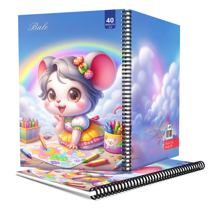 قیمت و خرید دفتر نقاشی 50 برگ انتشارات بله طرح موشی در حال طراحی کد A4-L215