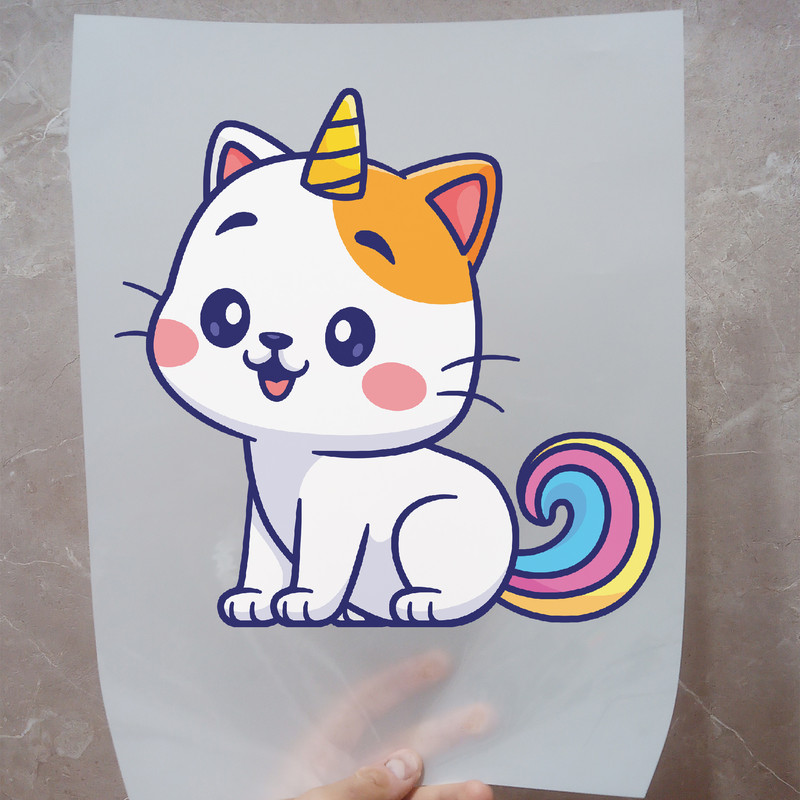 قیمت و خرید استیکر پارچه و لباس مدل dtf طرح یونیکورن کد H20.647 مجموعه 3 عددی