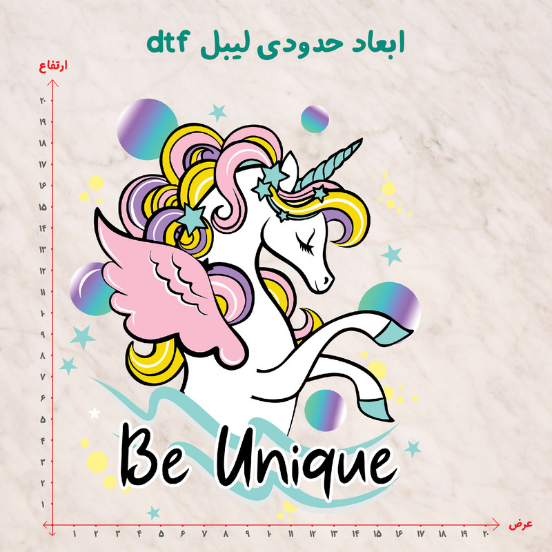 قیمت و خرید استیکر پارچه و لباس مدل dtf طرح یونیکورن کد H20.243 مجموعه 3 عددی