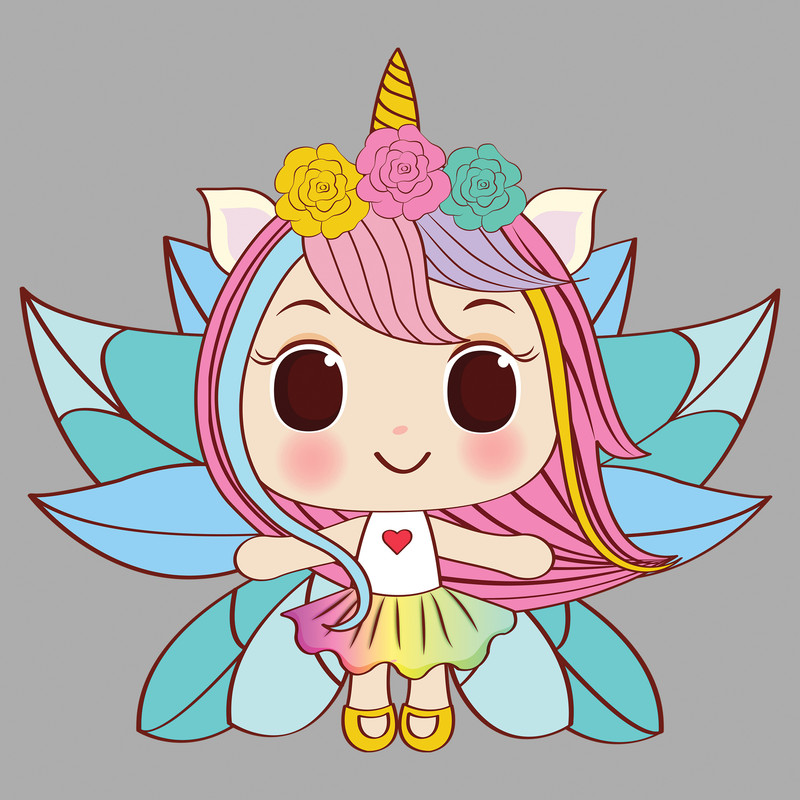 قیمت و خرید استیکر پارچه و لباس مدل dtf طرح یونیکورن کد H15.291 مجموعه 4 عددی