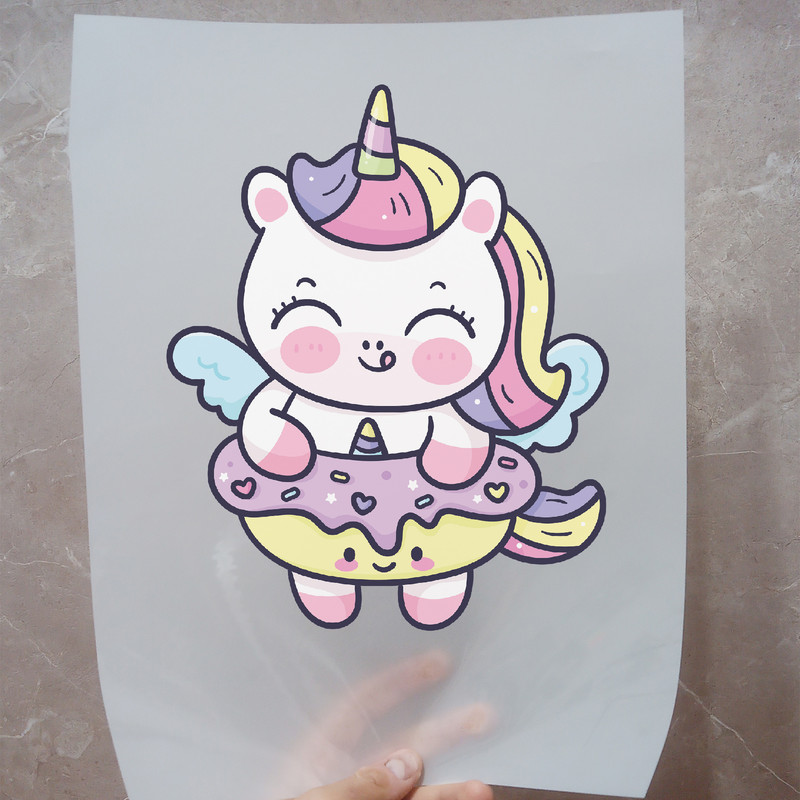 قیمت و خرید استیکر پارچه و لباس مدل dtf طرح یونیکورن کد H20.780 مجموعه 3 عددی