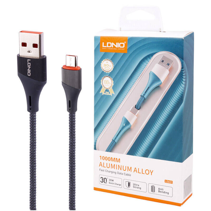 قیمت و خرید کابل USB به microUSB الدینیو مدل LS631 طول 1 متر