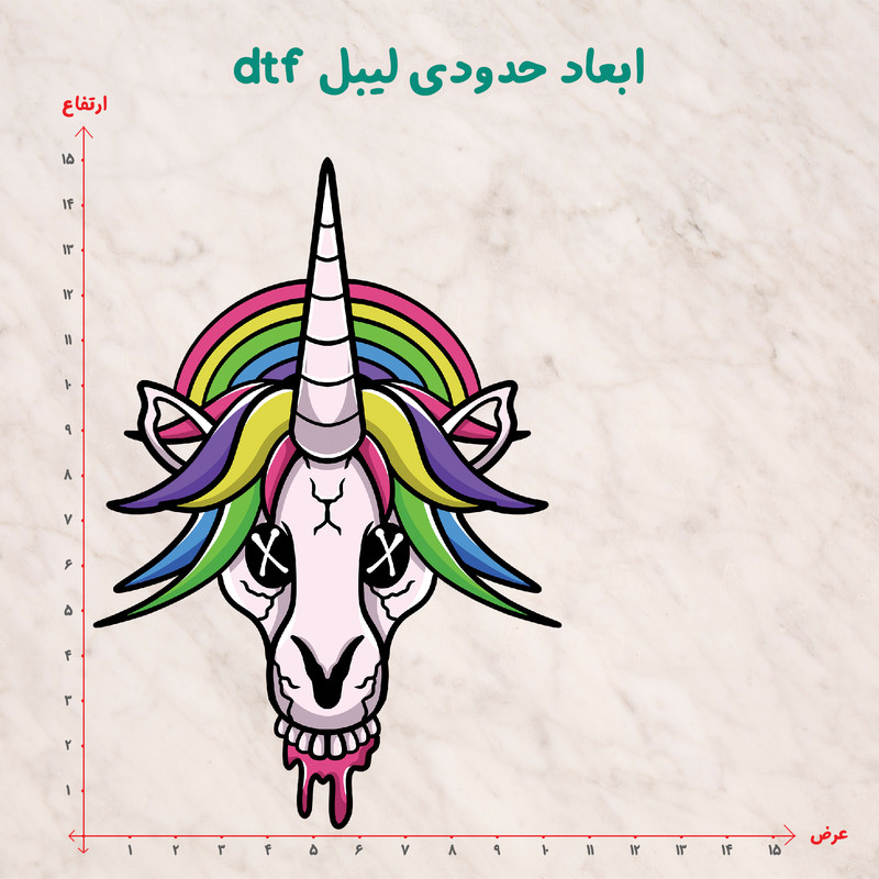 قیمت و خرید استیکر پارچه و لباس مدل dtf طرح یونیکورن کد H15.168 مجموعه 4 عددی