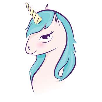 قیمت و خرید استیکر پارچه و لباس مدل dtf طرح یونیکورن کد H15.435 مجموعه 4 عددی