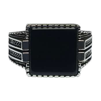 قیمت و خرید انگشتر نقره مردانه بلو استون کد 3971104