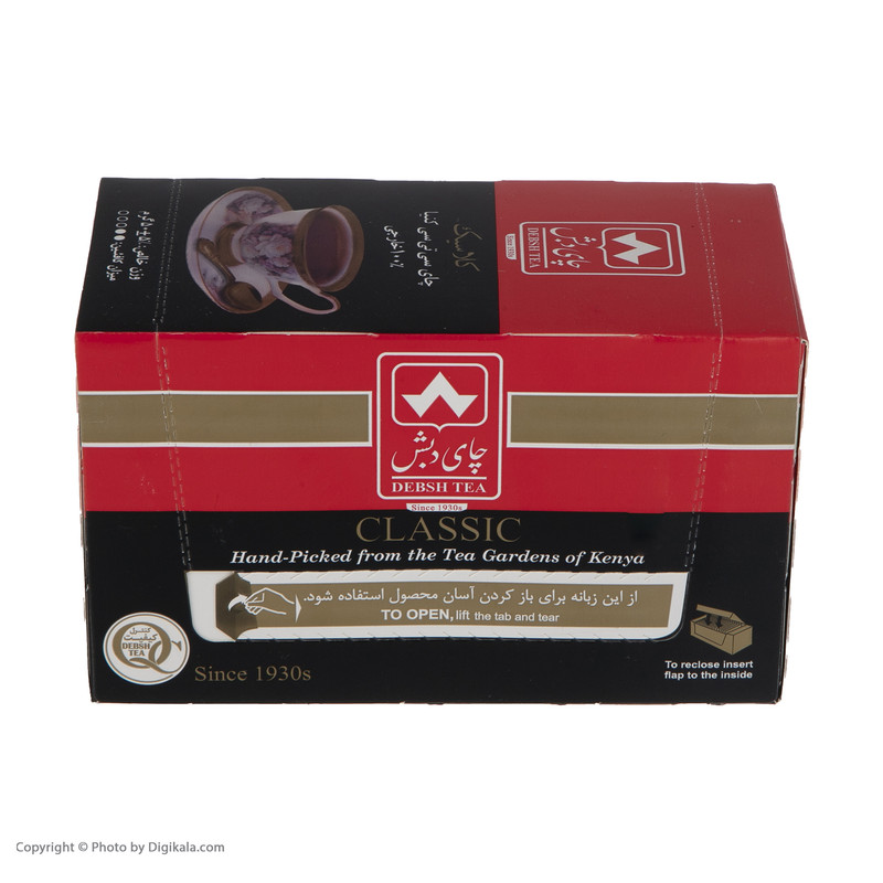 قیمت و خرید چای سیاه کیسه ای کلاسیک دبش - 2 گرم بسته 25 عددی