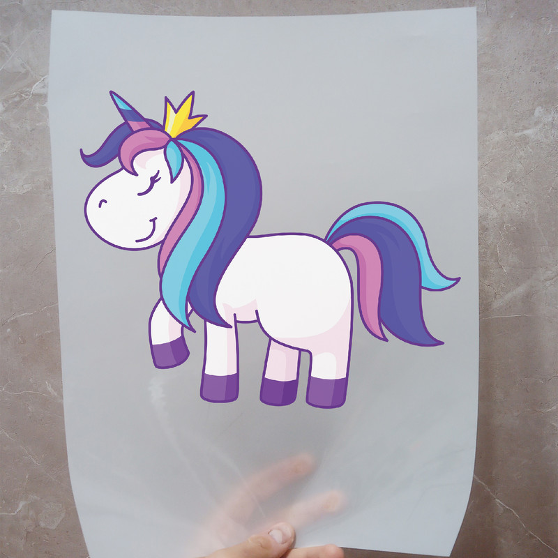 قیمت و خرید استیکر پارچه و لباس مدل dtf طرح یونیکورن کد H20.817 مجموعه 3 عددی