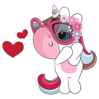 قیمت و خرید استیکر پارچه و لباس مدل dtf طرح یونیکورن کد H15.448 مجموعه 4 عددی