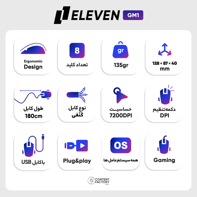 قیمت و خرید ماوس مخصوص بازی ایلون مدل GM1