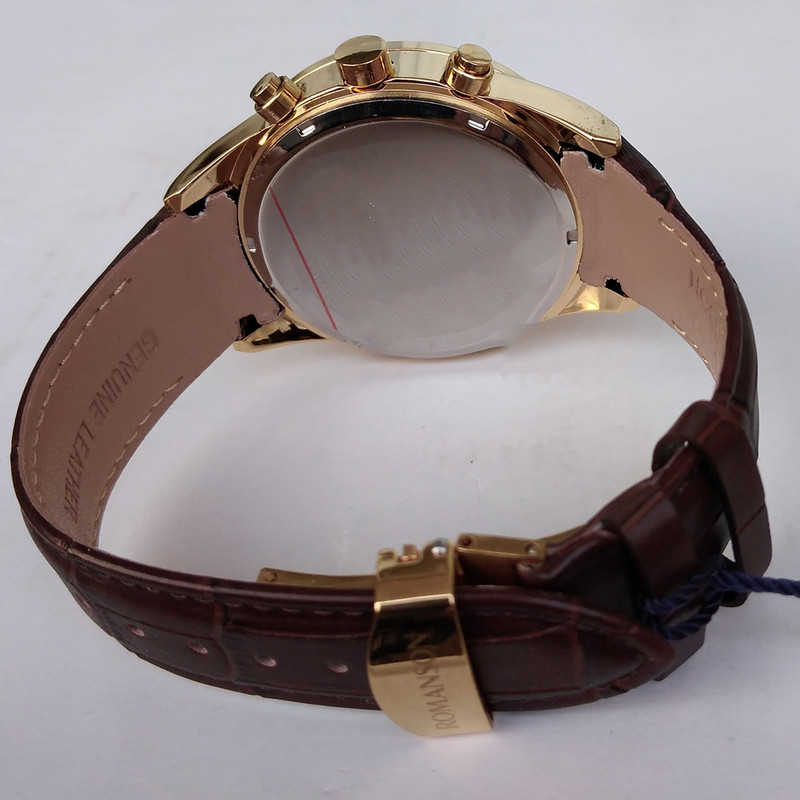 قیمت و خرید ساعت مچی عقربه‌ای مردانه رومانسون مدل بندچرمی کرنوگراف سه ...