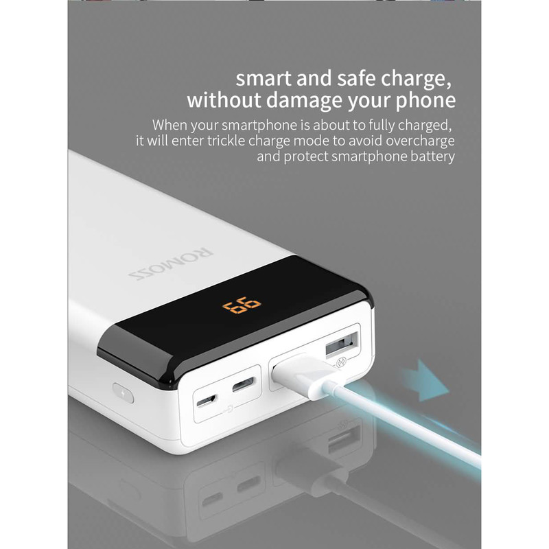 قیمت و خرید پاوربانک روموس مدل PLT-30 ظرفیت 30000 میلی آمپر ساعت