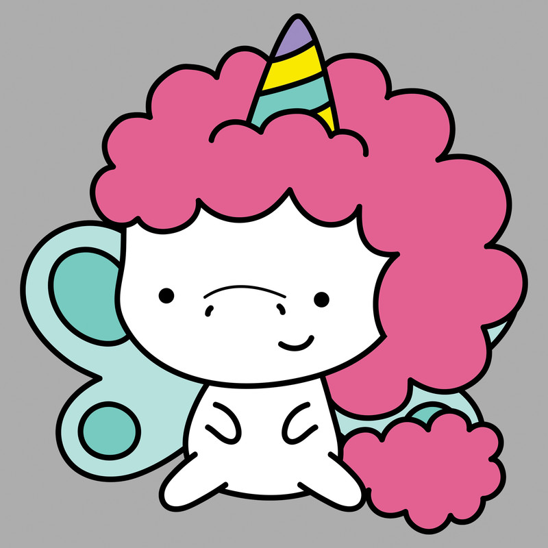 قیمت و خرید استیکر پارچه و لباس مدل dtf طرح یونیکورن کد H15.888 مجموعه 4 عددی