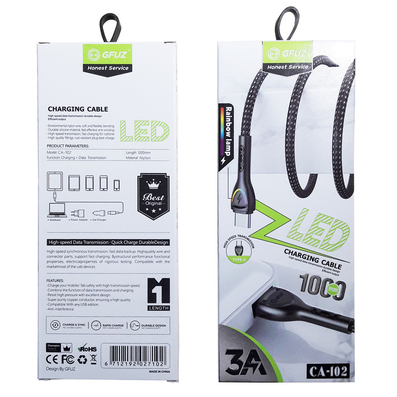 قیمت و خرید کابل تبدیل USB به USB-C جیفوز مدل CA - 102 طول 1 متر