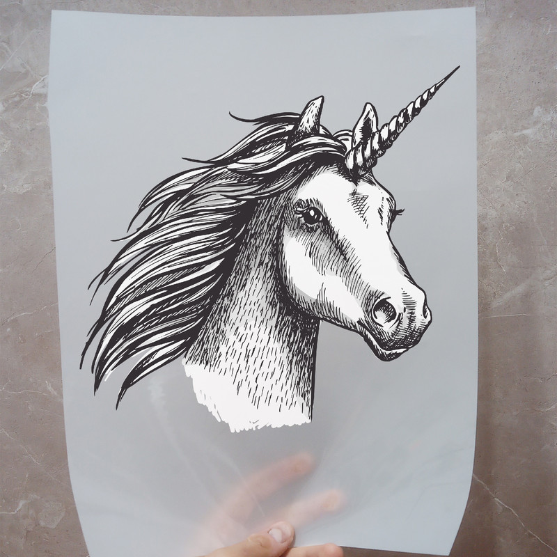 قیمت و خرید استیکر پارچه و لباس مدل dtf طرح یونیکورن کد H20.194 مجموعه 3 عددی