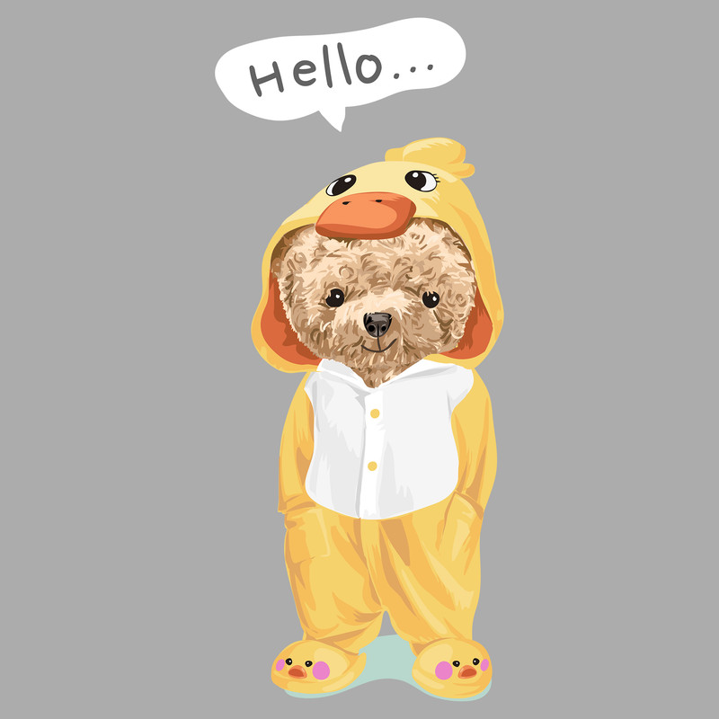 قیمت و خرید استیکر پارچه و لباس مدل dtf طرح تدی کد H15.119 مجموعه 12 عددی