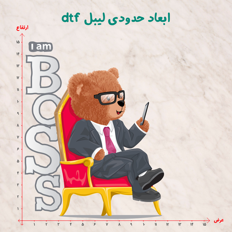 قیمت و خرید استیکر پارچه و لباس مدل dtf طرح تدی کد H15.52 مجموعه 24 عددی