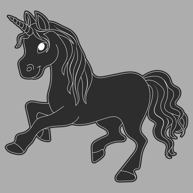 قیمت و خرید استیکر پارچه و لباس مدل dtf طرح یونیکورن کد H15.1204 مجموعه 4 عددی