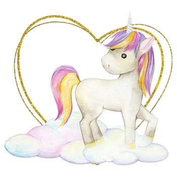 مشخصات، قیمت و خرید استیکر پارچه و لباس مدل dtf طرح یونیکورن کد H15.521 مجموعه 4 عددی | دیجی‌کالا