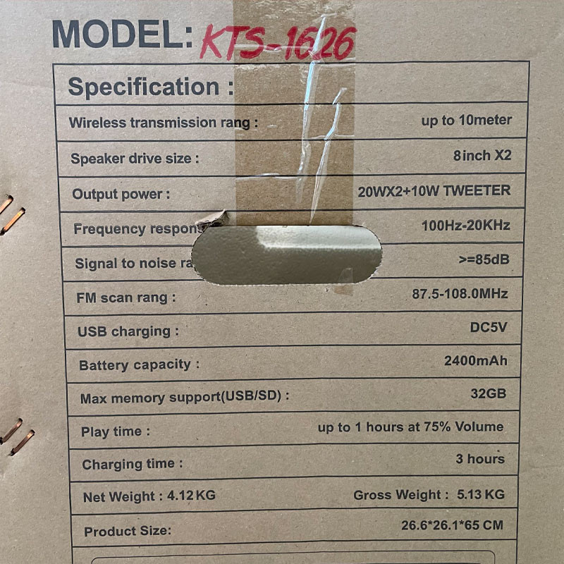 قیمت و خرید اسپیکر بلوتوثی مدل KTS-1626 NEW