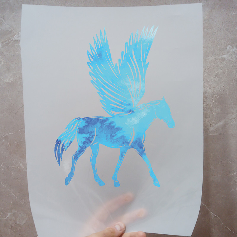 قیمت و خرید استیکر پارچه و لباس مدل dtf طرح یونیکورن کد H15.1035 مجموعه 4 عددی