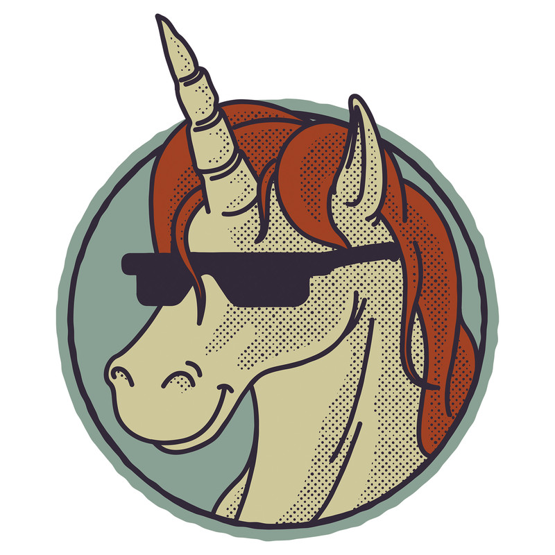 قیمت و خرید استیکر پارچه و لباس مدل dtf طرح یونیکورن کد H20.202 مجموعه 3 عددی