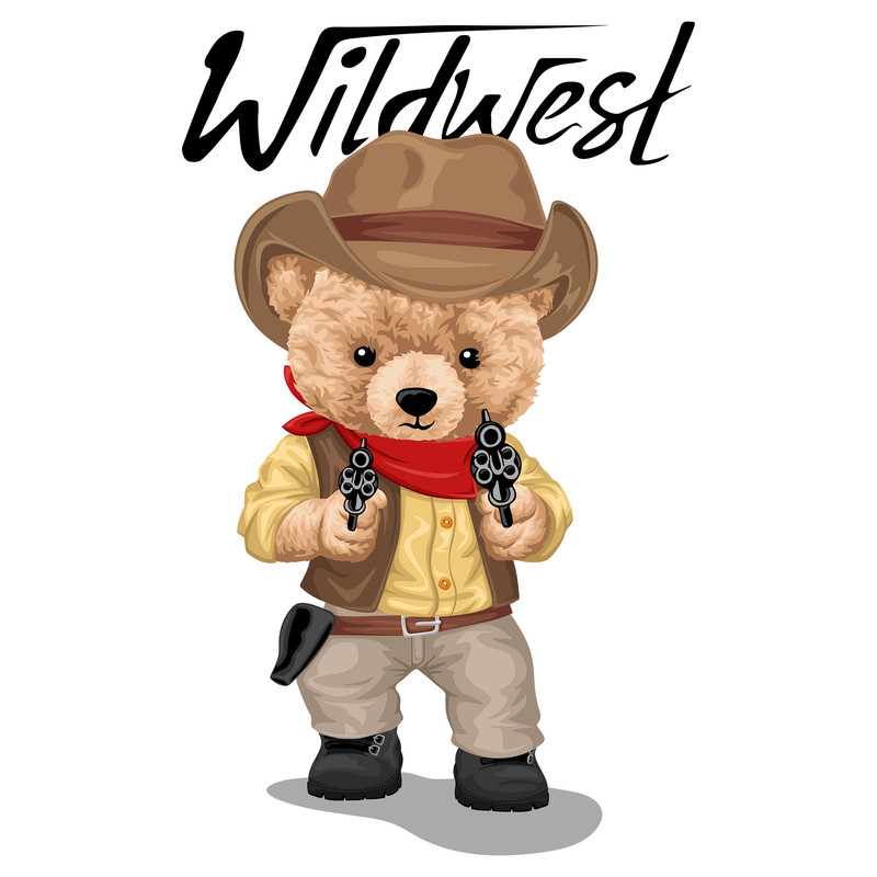 قیمت و خرید استیکر پارچه و لباس مدل dtf طرح تدی کد H20.84 مجموعه 24 عددی