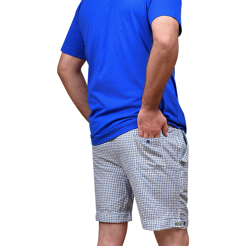 قیمت و خرید شلوارک مردانه ساروک مدل SHNN کد 02 رنگ آبی