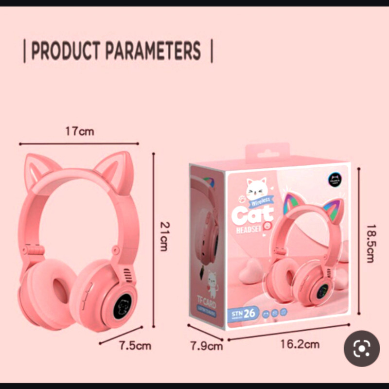 قیمت و خرید هدفون بلوتوثی طرح گربه ای مدل STN_26 N2023