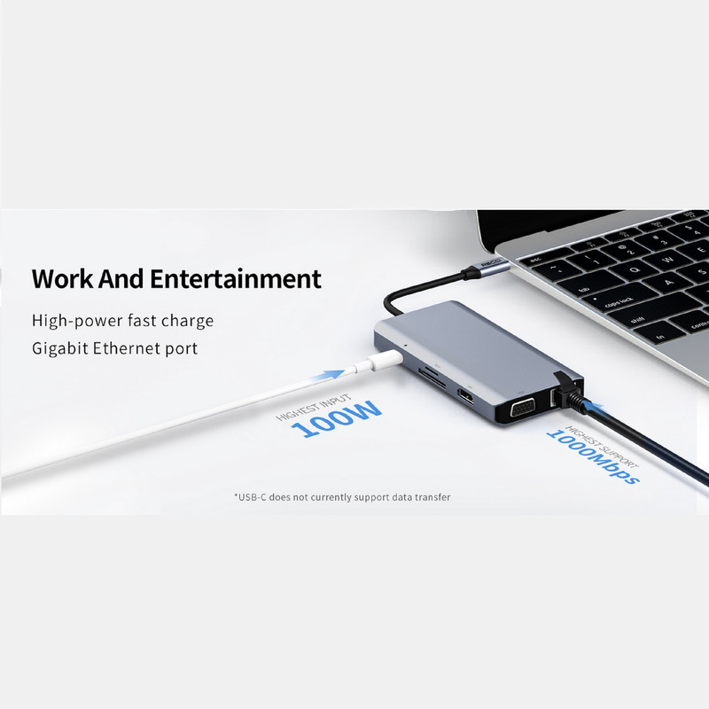 قیمت و خرید هاب 9 پورت USB-C رسی مدل RH09