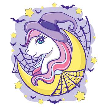 قیمت و خرید استیکر پارچه و لباس مدل dtf طرح یونیکورن کد H15.342 مجموعه 4 عددی