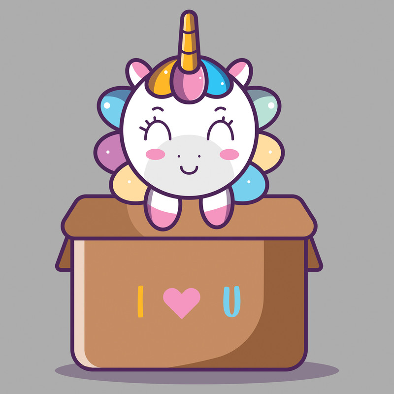 قیمت و خرید استیکر پارچه و لباس مدل dtf طرح یونیکورن کد H15.920 مجموعه 4 عددی