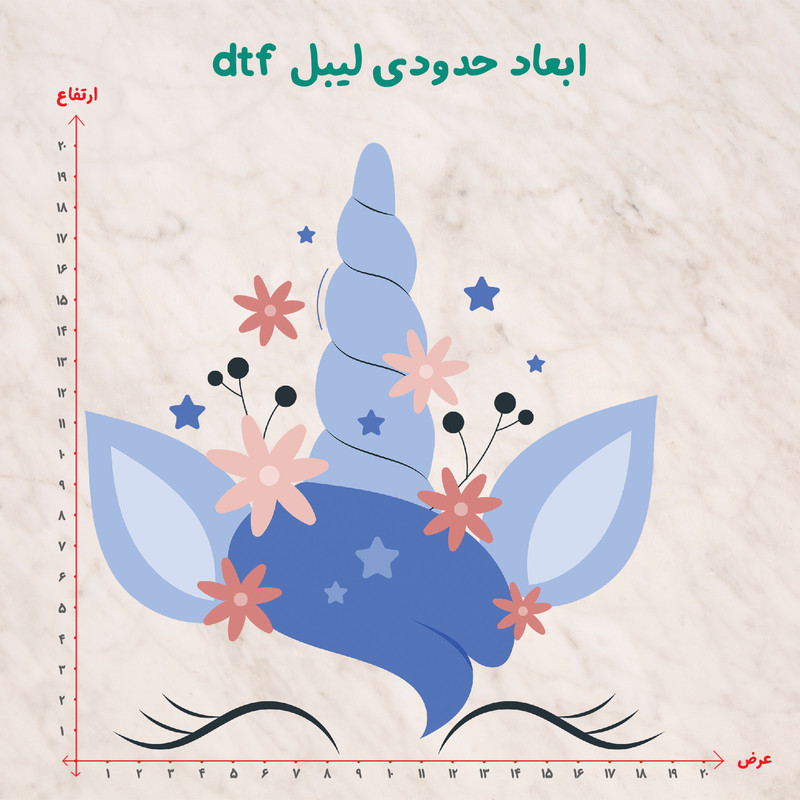 قیمت و خرید استیکر پارچه و لباس مدل dtf طرح یونیکورن کد H20.36 مجموعه 6 عددی