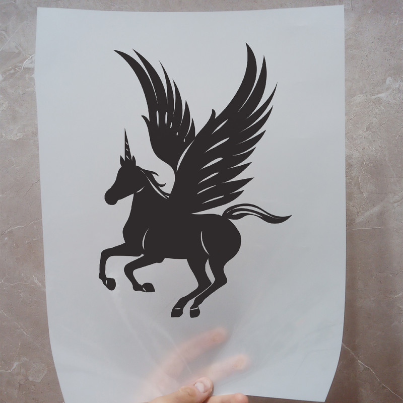 قیمت و خرید استیکر پارچه و لباس مدل dtf طرح یونیکورن کد H15.1150 مجموعه 4 عددی