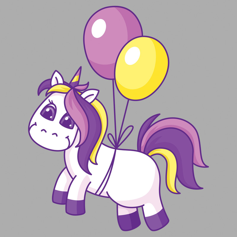 قیمت و خرید استیکر پارچه و لباس مدل dtf طرح یونیکورن کد H20.613 مجموعه 3 عددی