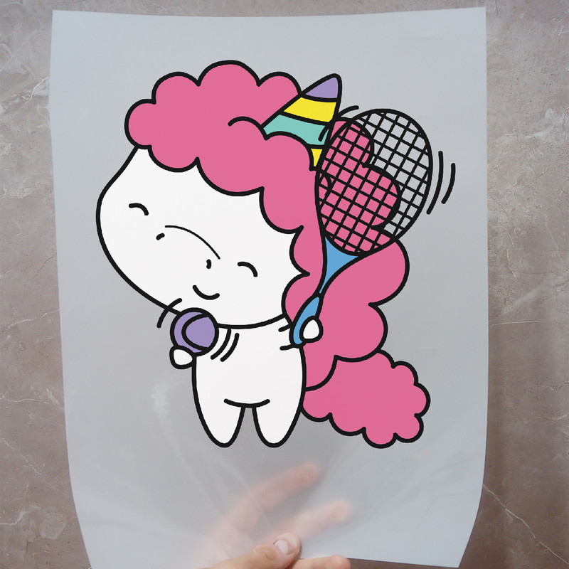 قیمت و خرید استیکر پارچه و لباس مدل dtf طرح یونیکورن کد H20.596 مجموعه 3 عددی