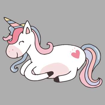 قیمت و خرید استیکر پارچه و لباس مدل dtf طرح یونیکورن کد H15.657 مجموعه 4 عددی