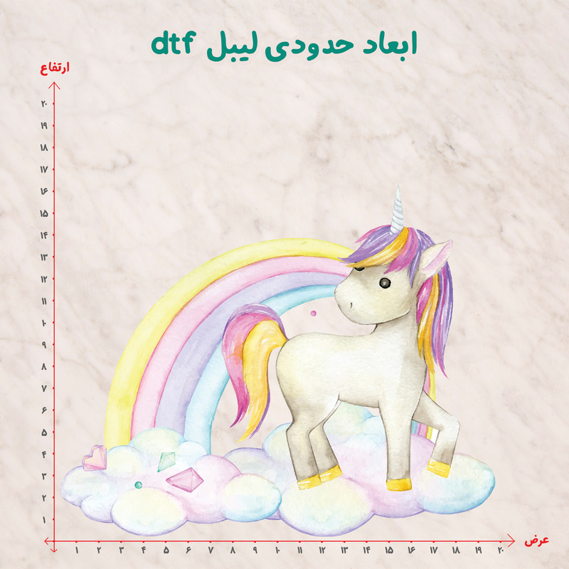 قیمت و خرید استیکر پارچه و لباس مدل dtf طرح یونیکورن کد H20.503 مجموعه 6 عددی