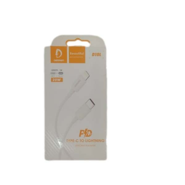 قیمت و خرید کابل تبدیل USB-C به لایتنینگ دنمن مدل D10L طول 1 متر