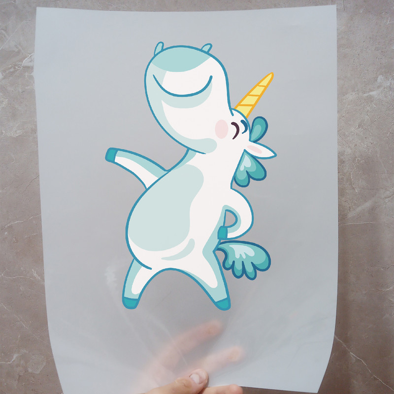 قیمت و خرید استیکر پارچه و لباس مدل dtf طرح یونیکورن کد H20.692 مجموعه 3 عددی