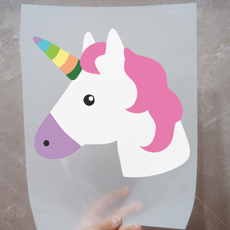 قیمت و خرید استیکر پارچه و لباس مدل dtf طرح یونیکورن کد H15.804 مجموعه 4 عددی