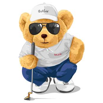 قیمت و خرید استیکر پارچه و لباس مدل dtf طرح تدی کد H30.134 مجموعه 12 عددی