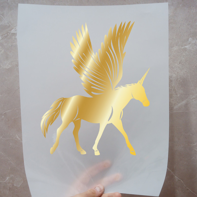 قیمت و خرید استیکر پارچه و لباس مدل dtf طرح یونیکورن کد H15.1122 مجموعه 4 عددی