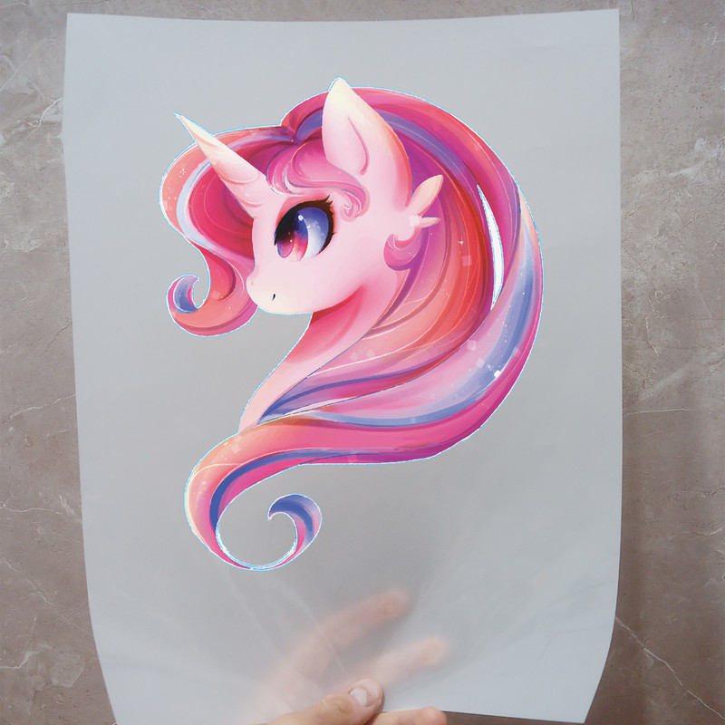 قیمت و خرید استیکر پارچه و لباس مدل dtf طرح یونیکورن کد H20.276 مجموعه 3 عددی